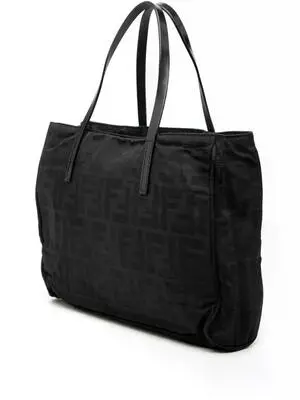 Fendi 20th Century Zucca Canvas Tote Bag - Black