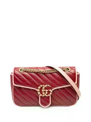 Gucci Gg Marmont Medium Shoulder Bag - Red
