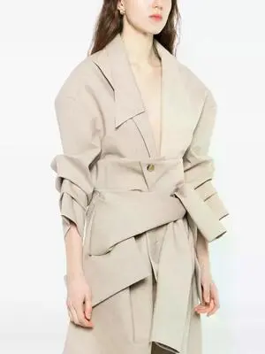 A.W.A.K.E. Mode Shirt-collar Tailored Bodysuit
