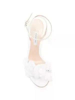 Casadei Ruffled Embellished Sandals