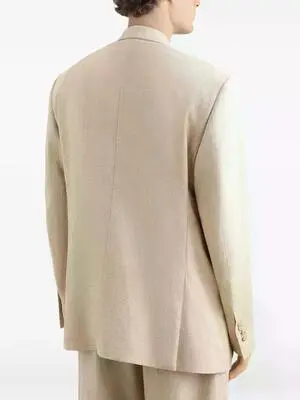 Dolce & Gabbana Double-breasted Tweed-effect Jacket - Neutrals