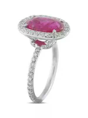LB EXCLUSIVE Diamond And Ruby Ring - Silver