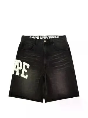 AAPE BY *A BATHING APE Logo-graphic Cotton Shorts