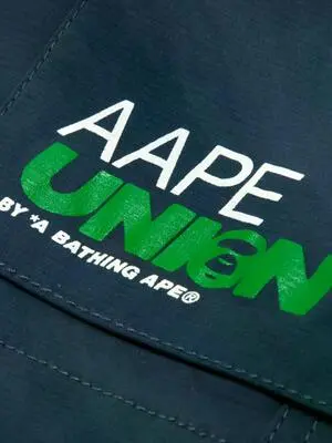 AAPE BY *A BATHING APE Logo Patch Shorts - Blue