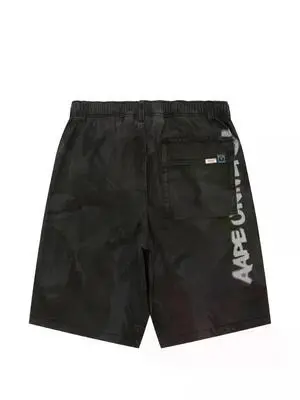 AAPE BY *A BATHING APE Camouflage Logo-patch Shorts
