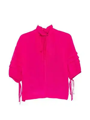 PSOPHIA Tie-neck Tiered-sleeve Blouse