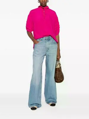 PSOPHIA Tie-neck Tiered-sleeve Blouse