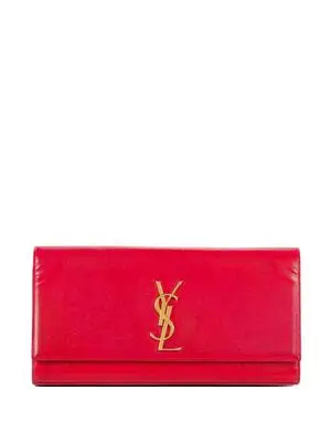 Saint Laurent Logo-detail Clutch - Red