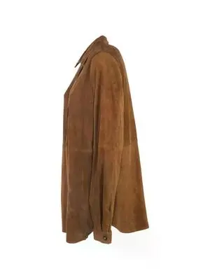 SEMICOUTURE Leather Button Down Shirt