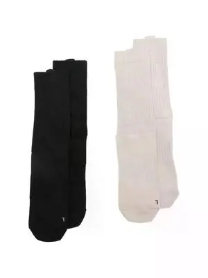 Adidas X Entire Studios Logo-detail Crew Socks - Neutrals