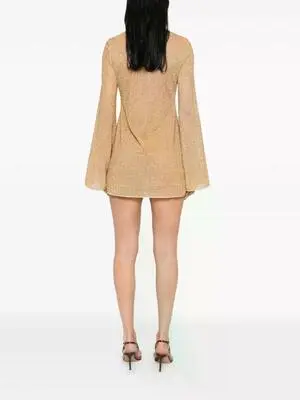 Oseree Stone Embellishment Mini Dress