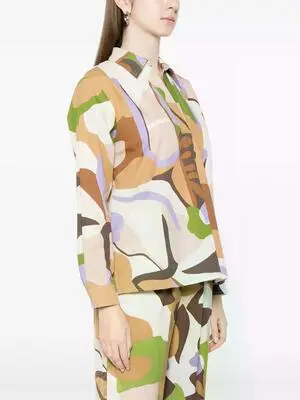 Marella Printed V-neck Top