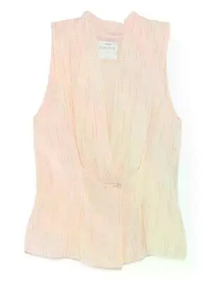 FORTE_FORTE Sleeveless Draped Peplum Top