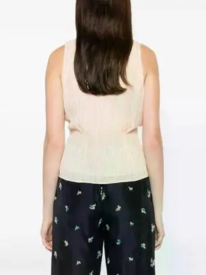 FORTE_FORTE Sleeveless Draped Peplum Top