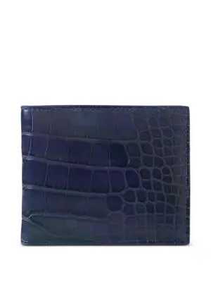 Ralph Lauren Purple Label Alligator Billfold Wallet - Blue