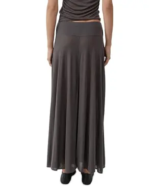 ST. AGNI Fluid Jersey Maxi Skirt - Soot
