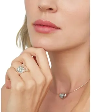 ORADINA Sterling Quilted Ring