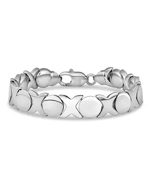 ORADINA Sterling Hugs And Kisses Bracelet - Silver