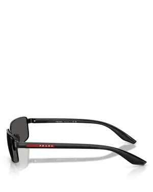 Prada Linea Rossa Ps Rectangular Sunglasses - Black