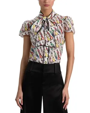 Alice + Olivia Jeannie Staceface Top - Luxe Stace