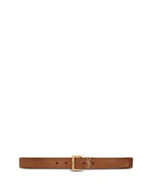 Saint Laurent Cassandre Belt With Square Buckle - Brick
