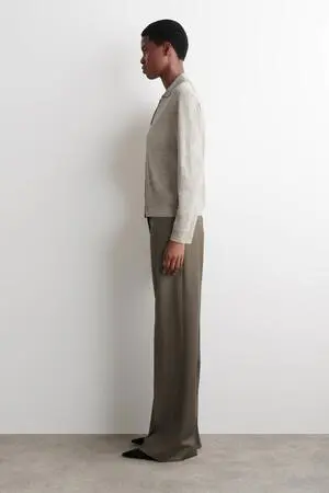 Cos Knitted Linen-merino Shirt - Beige