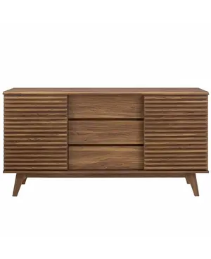 MODWAY Render 63 Sideboard Buffet Table Or Tv Stand - Walnut
