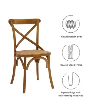 MODWAY Gear Dining Side Chair, Set Of 2 - Walnut