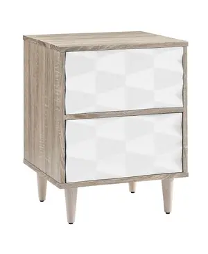 MODWAY Vespera 2-drawer Nightstand - Oak White