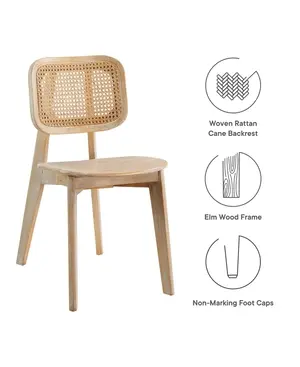 MODWAY Habitat Wood Dining Side Chair, Set Of 2 - Gray
