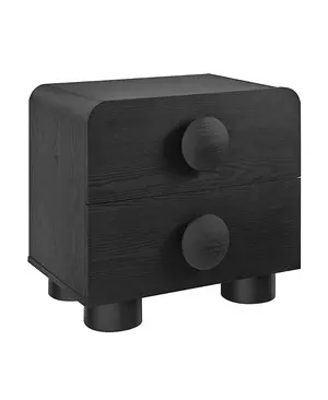 MODWAY Sonnet 2-drawer Nightstand - Black