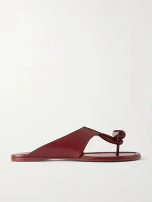 Loewe Toggle Leather Slides Red