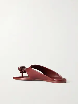 Loewe Toggle Leather Slides - Red