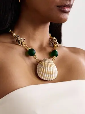 Tohum Design Gold-plated Shell Necklace