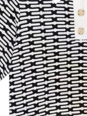 N.peal Jacquard Pattern Polo Top