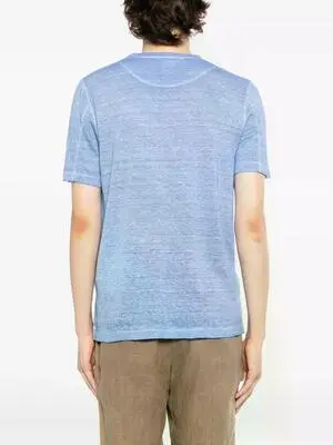 120% Lino Linen Crew-neck T-shirt