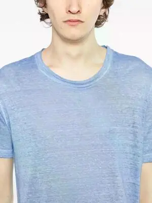 120% Lino Linen Crew-neck T-shirt