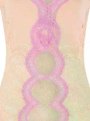 Rabanne Lace Trim Top - Neutrals