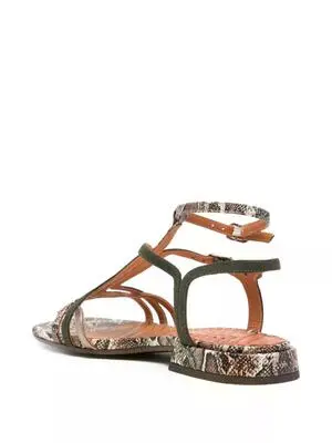 Chie Mihara Tylala T-bar Strappy Sandals - Neutrals
