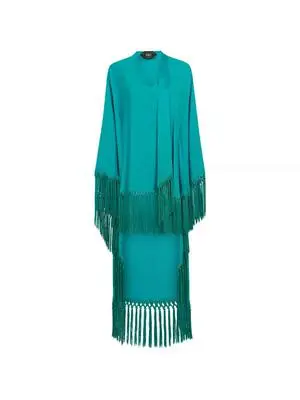 TALLER MARMO Cecil Kaftan Fringe Dress