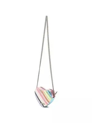 Kurt Geiger Kensington Heart Striped Crossbody Bag - Pink