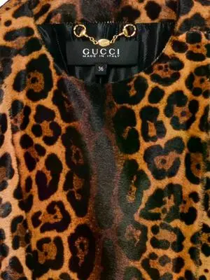 Gucci Leopard Print Ponyhair Jacket