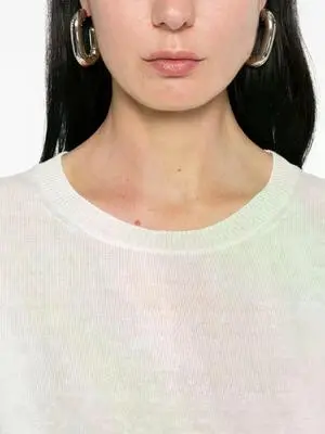 Max Mara Crew Neck Short Sleeve Top - White