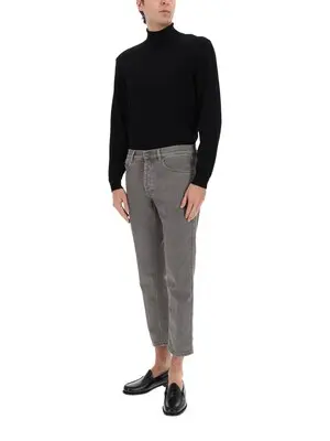 LARDINI Cotton Denim Jeans - Grey