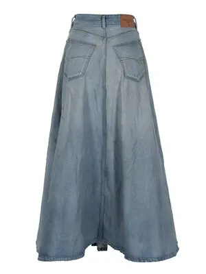 Balenciaga Long Godet Skirt - Blue