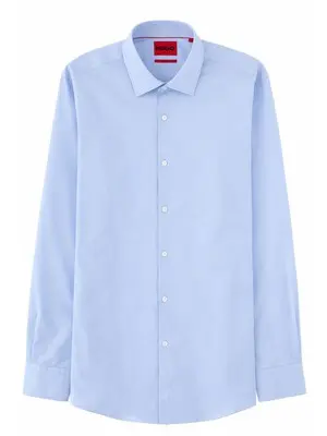 Hugo Cotton Shirt - Azure