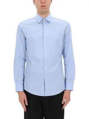 Hugo Cotton Shirt - Azure