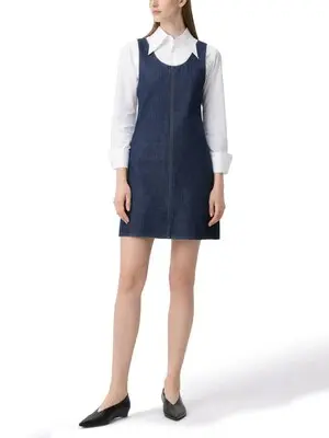AMI Paris Denim Mini Dress - Blue