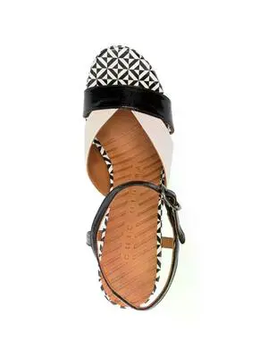 Chie Mihara Kacto Geometric-print Platform Sandals