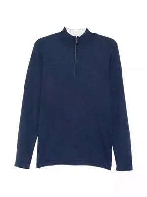 N.peal Zipped Sweater - Blue